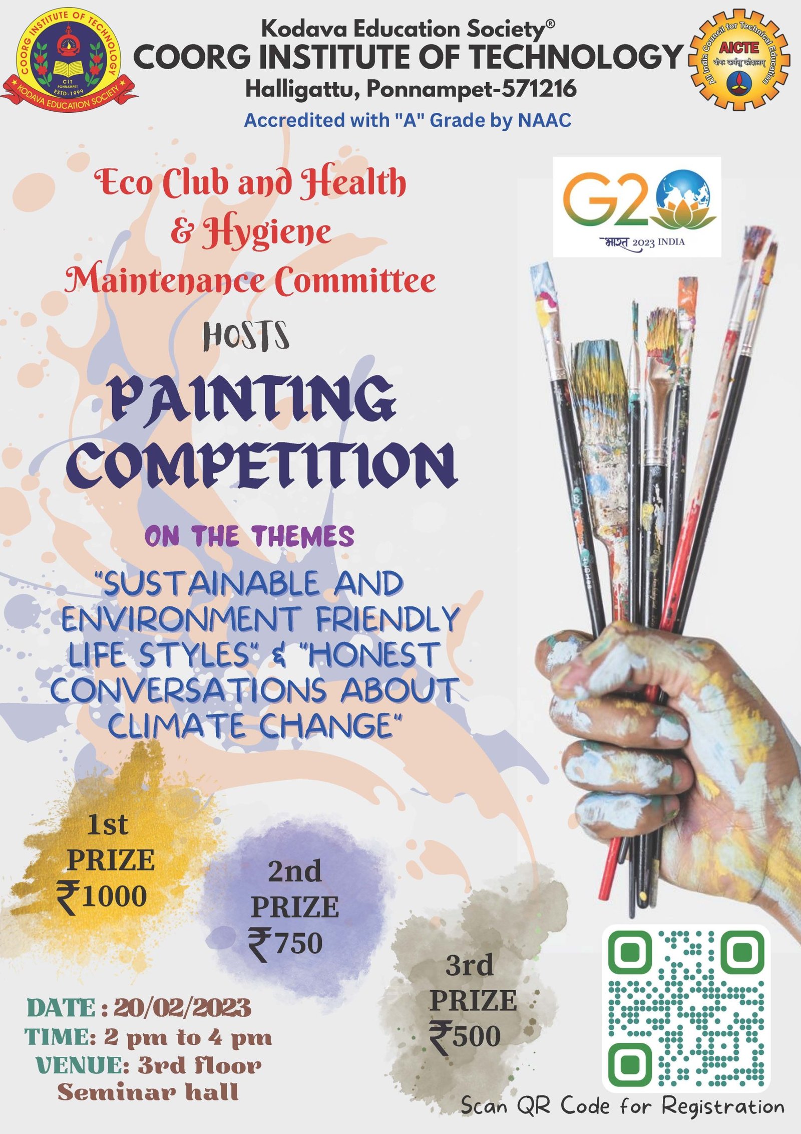Painting Competition Under Vasudhaiva Kutumbakam - Coorg Institute of ...